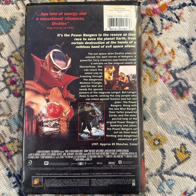 POWER RANGERS TURBO a Movie 1997 VHS Clamshell Edition £7.10 - PicClick UK