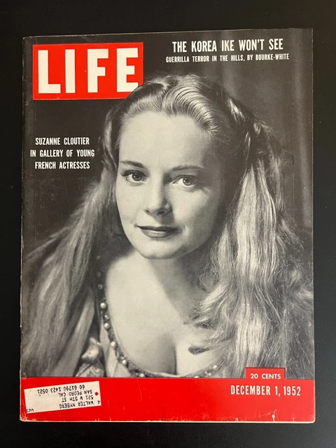 LIFE MAGAZINE DECEMBER 1, 1952 Suzanne Cloutier Gallery Young French Actresses £4.58 - PicClick UK