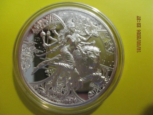 2024 CAMEROON &DURGA and the Lion" Silver Coin £46.29 - PicClick UK