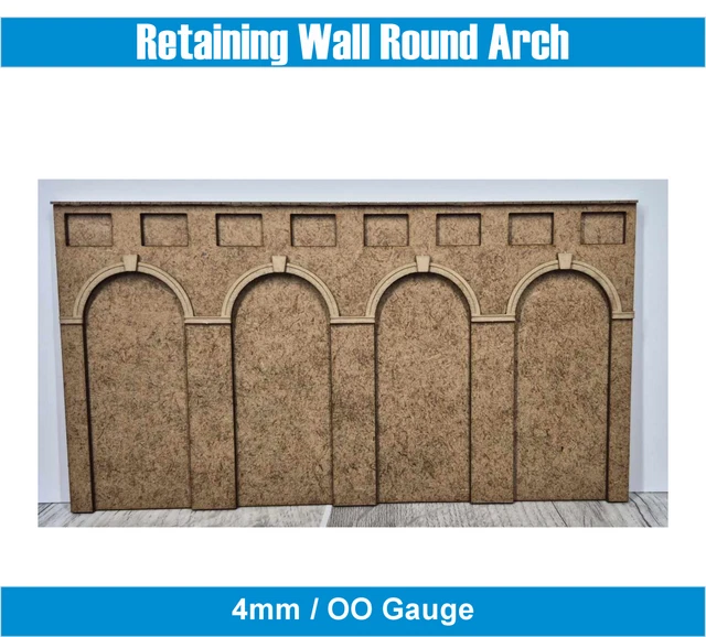 ARCH RETAINING WALL Laser Cut Scratch Aid Layout Kit 00 Gauge 4mm Model ...