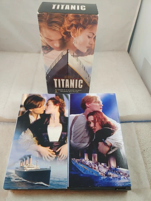 TITANIC (VHS, 1998, ensemble de 2 bandes, Pan-and-Scan) Kate Winslet, Leonardo DiCaprio EUR 8,75 ...