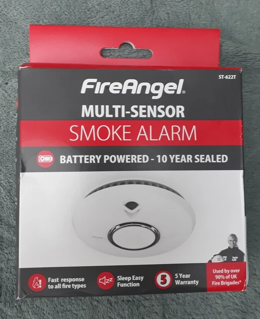 FIREANGEL ST-622T THERMOPTEK Smoke Alarm with 10 Year Lithium Battery £ ...