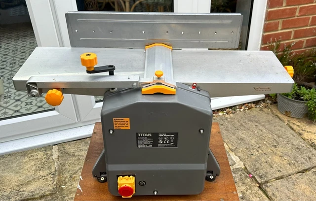 TITAN JOINTER PLANER Thicknesser Corded Electric Adjustable Guide 1500W ...
