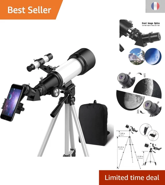 KIT COMPLET DE Télescope pour Jeunes Astronomes avec Support Téléphone Inclus EUR 251,99 ...