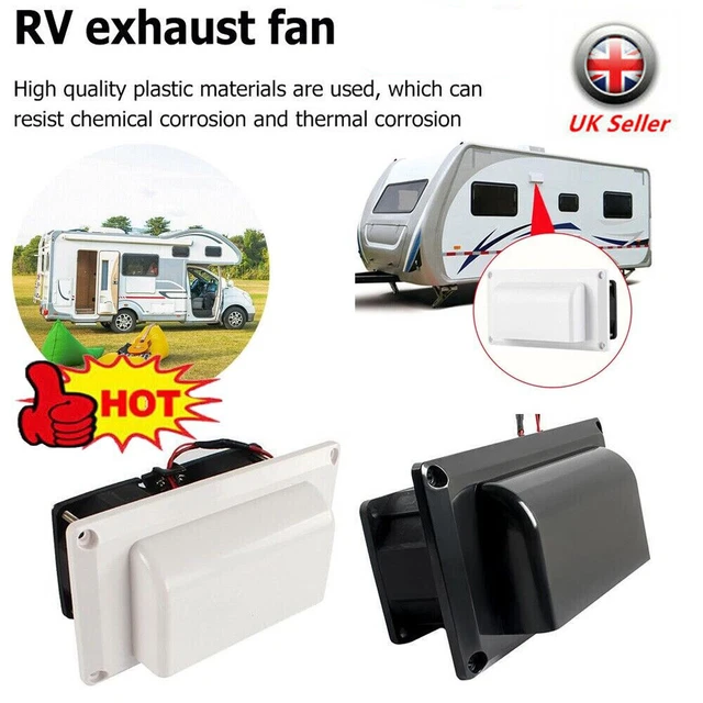 CARAVAN MOTORHOME TRAILER Side Air Vent Fan RV Ventilation Exhaust Fans ...