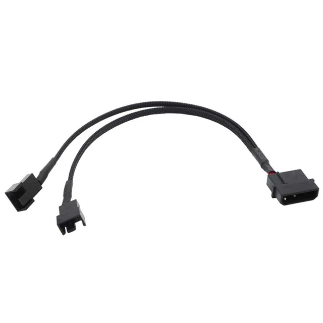 4 PIN PWM Y Splitter Dual Adapter Computer PC Adapter Cable,12" #SY3 ...