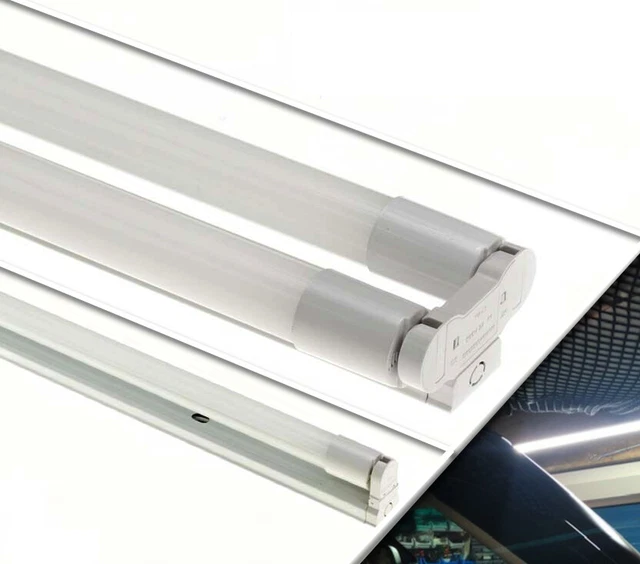 LED TUBE FLUORESCENT Light Batten Fitting Single Or Double 2Ft,3Ft,4Ft ...