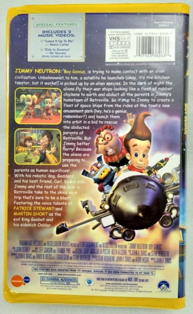 VHS JIMMY NEUTRON: Boy Genius (VHS, 2002, Clam Shell) $14.78 - PicClick CA