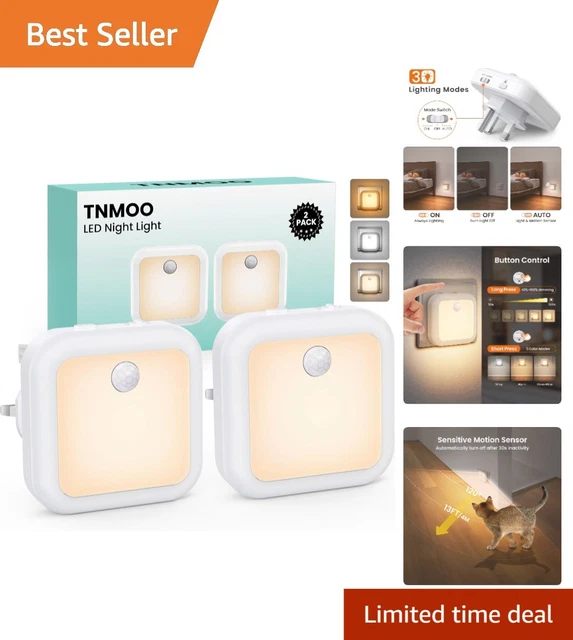VERSATILE LED NIGHT Light Plug-In - Dimmable, Motion Sensor, 2 Pack for ...