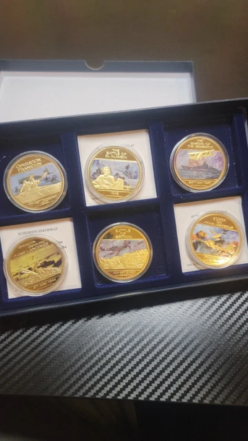 WW2 GOLD PLATED Commemorative Coin Set of 6 £1.75 - PicClick UK