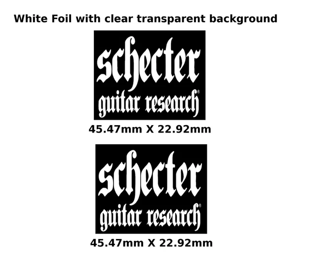 SCHECTER RESEARCH GUITAR Decal Headstock Decal Waterslide Restoration ...