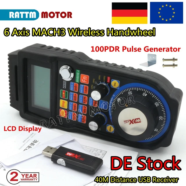 6 AXIS MPG USB Wireless Mach3 CNC Router Remote Handwheel Manual Pulse ... 6 AXIS MPG USB Wireless Mach3 CNC Router Remote Handwheel Manual Pulse ...