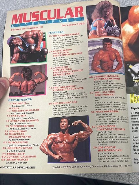 MUSCULAR DEVELOPMENT BODYBUILDING muscle fitness magazine EDDIE ...