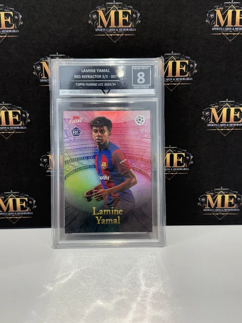 TOPPS FUGENZ LAMINE Yamal Barcelona Rooke Card /5 Graded £394.28 ...