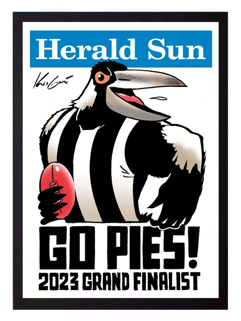 FRAMED 2023 COLLINGWOOD Magpies AFL Grand Final Poster - 84cm x 59.5cm ...