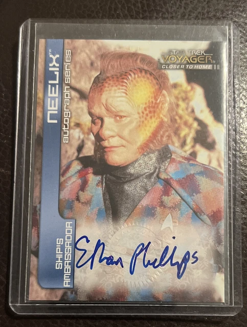 AUTOGRAFO STAR TREK Voyager Closer To Home A6 Ethan Phillips Neelix EUR ...