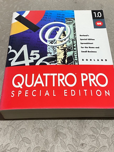 QUATTRO PRO SPECIAL Edition version 1.0 Borland MANUAL old $19.99 ...