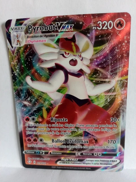 CARTE POKÉMON PYROBUT Vmax 019/072 EB4.5 Destinées Radieuses FR NEUF ...