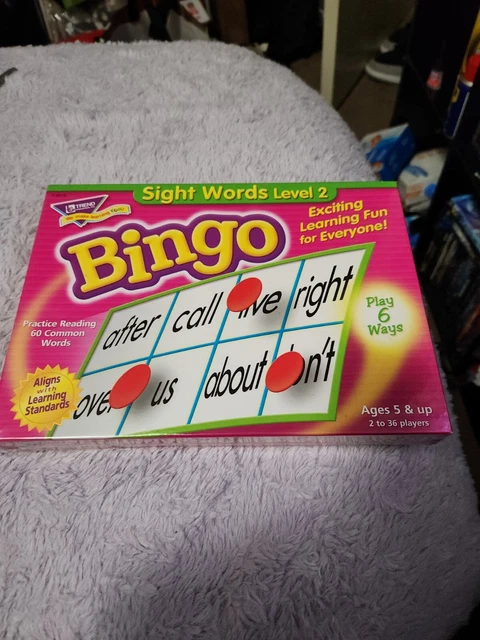 TREND ENTERPRISES BINGO Game Sight Words Level 2 NEW 12 00 PicClick trend-enterprises-bingo-game-sight-words-level-2-new-12-00-picclick