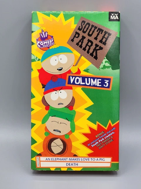 SOUTH PARK VOL 3 VHS 1998 An Elephant Makes Love To A Pig/Death w ...