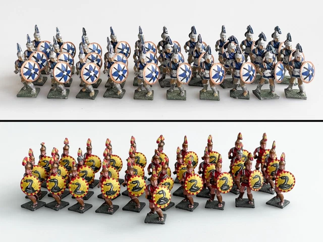 61 X VINTAGE 25mm Hinchliffe Ancient Greek hoplite infantry wargame ...