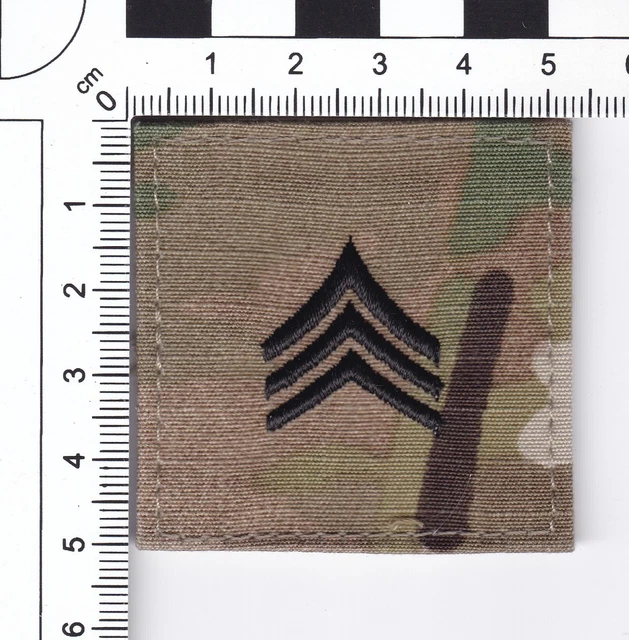 US ARMY OCP Sergeant (SGT/ E-5) Rank with Hook Fastener EUR 3,59 ...