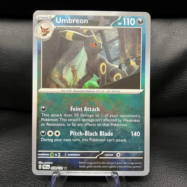UMBREON - POKÉMON TCG Prismatic Evolutions 059/131 MASTER BALL Reverse ...