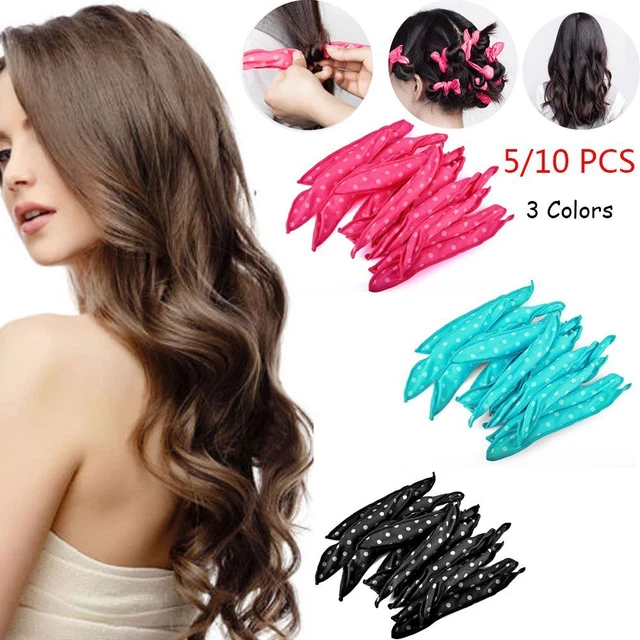 DIY NO Heat Magic Flexible Foam Sponge Hair Rollers Sleep Pillow Hair ...