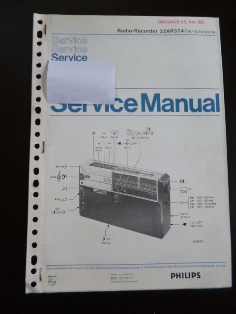 ORIGINAL SERVICE MANUAL Philips BOX95U EUR 11,50 - PicClick DE