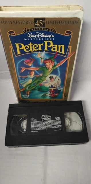 PETER PAN (VHS, 1998) 45th Anniversary Walt Disney Masterpiece £2.85 ...