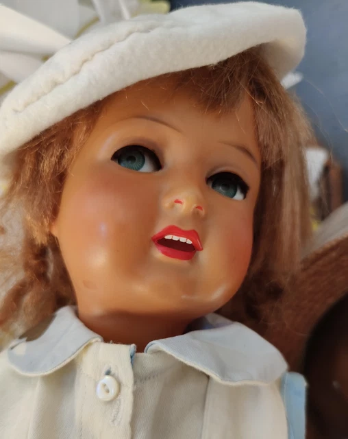 MAGNIFIQUE ET RARE poupée SNF celluloïd Monique et sa garde robe ...