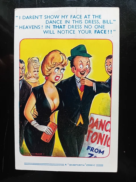 VINTAGE SAUCY SEASIDE Comic Postcard BAMFORTH Black Triangle No 2069 ...