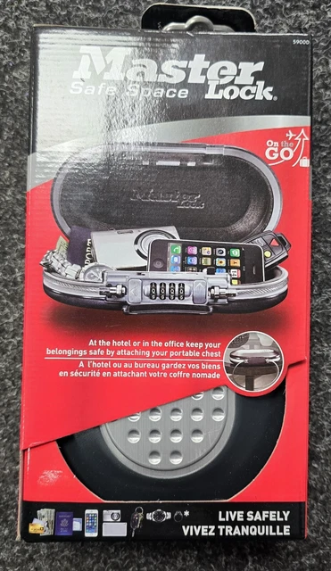 MASTER LOCK SAFE Space Portable Small Lock Box 5900D Gunmetal Grey £19. ...