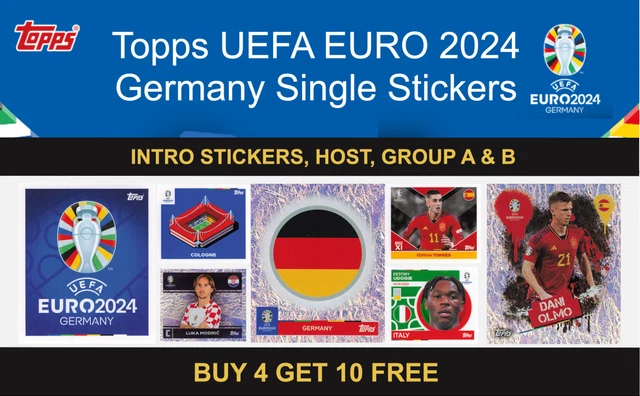 TOPPS UEFA EURO 2024 Germany Single Stickers - Intro, Host, Group A & B ...