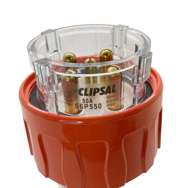 CLIPSAL STRAIGHT PLUG 56 Series IP66 5 Pin 500V 50A 56P550 $197.99 ...