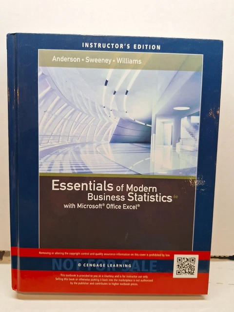 ESSENTIALS OF MODERN Business Statistics with Microsoft Office Excel IE ...