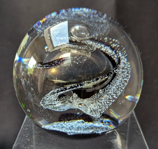VINTAGE SELKIRK GLASS Paperweight - Nighthawk - 1995 - Ltd Edt 101/500 ...