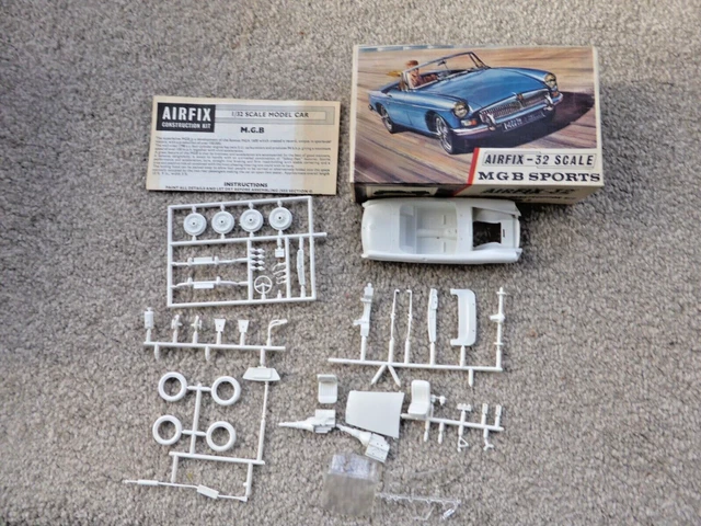 VINTAGE AIRFIX 1/32 Scale MGB Sports Car Model Kit £34.99 - PicClick UK