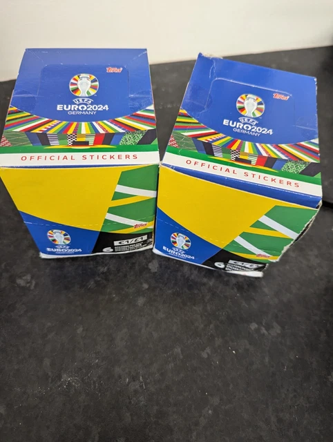 TOPPS UEFA EURO 2024 Germany Football Stickers Factory Sealed 2xBOX 200 ...