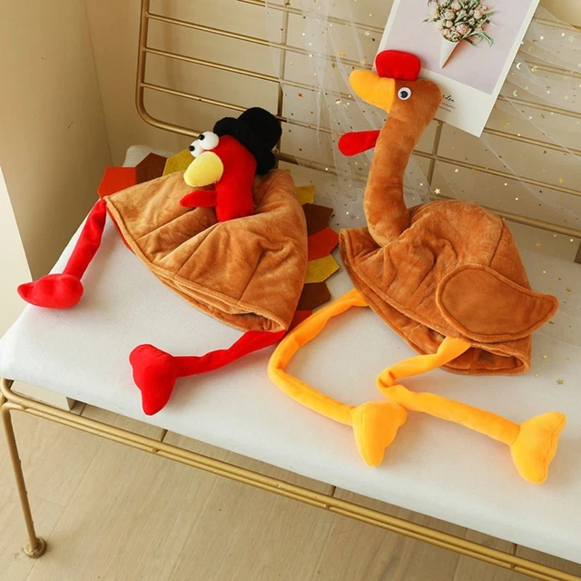 PLUSH TURKEY CAPS Roleplaying Photo Cap Long Leg Turkey Hat Costume ...