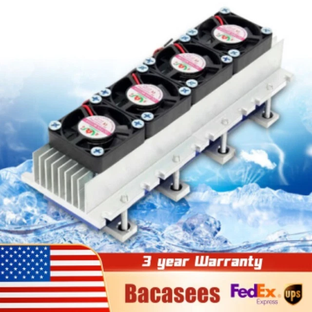 4 CHIP DIY Thermoelectric Peltier Cooler Refrigeration Water Cooling ...