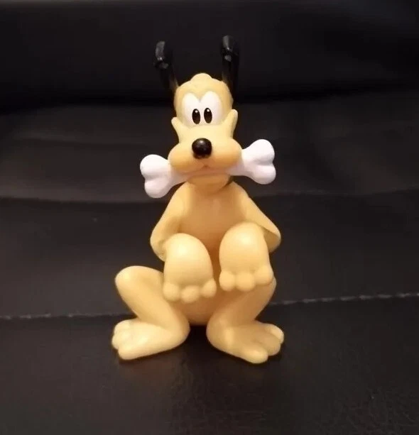 DISNEY PLUTO DOG 2.5" toy figure PVC cake topper begging bone £2.06 - PicClick UK