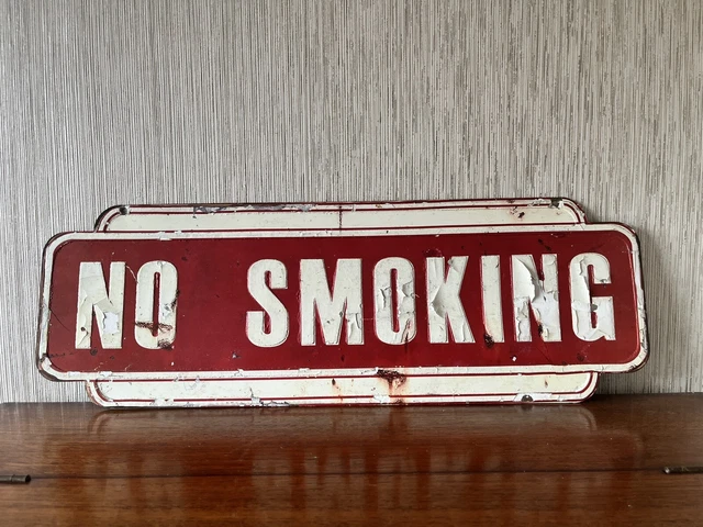 VINTAGE RAILWAY ‘TOTEM’ Metal No Smoking Sign, £26.00 - PicClick UK