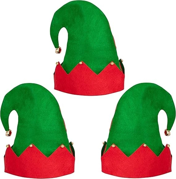 CHRISTMAS ELF FELT Hat Party Accessory Set 3 Pack £20.11 - PicClick UK