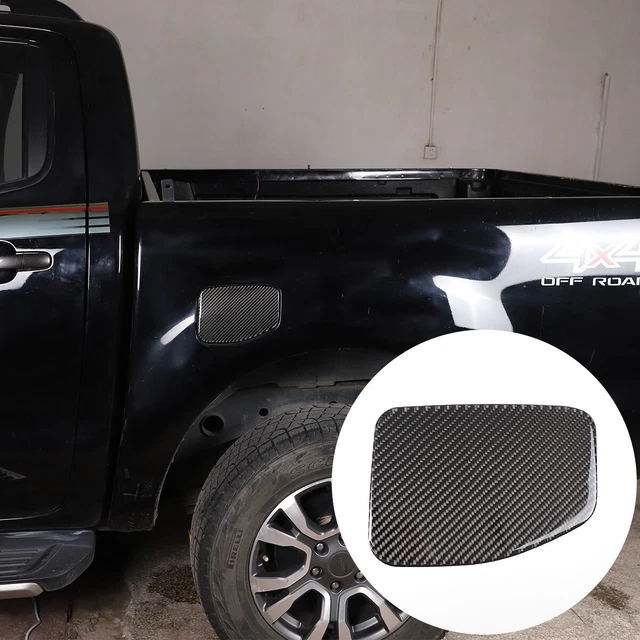 CARBON FIBER STICKER Fuel Tank Cap Oil Gas Cover Trim For Ford Ranger ...