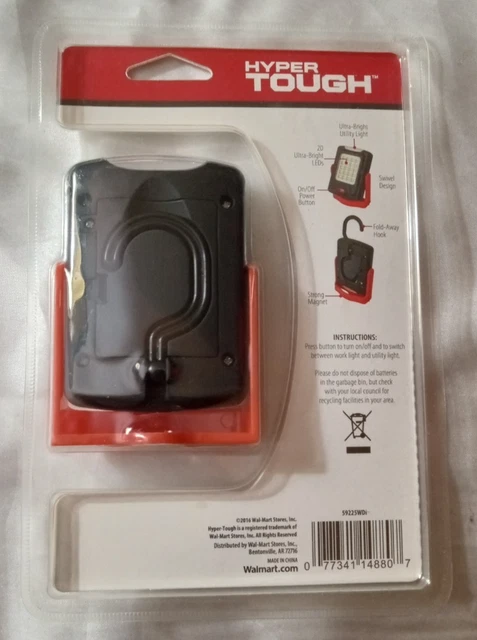 HYPER TOUGH 2-IN-1 Magnetic Battery-Operated Led Work Light Utilty ...