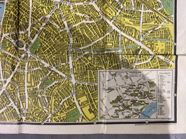 PICTORIAL MAP OF London by the Geographers Map Co. 1940’s £25.00 ...
