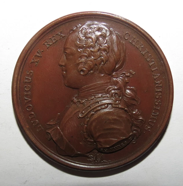 RARE MÉDAILLE LOUIS XV Mariage du roi 1725 - 31,6g - 41mm - sans ...