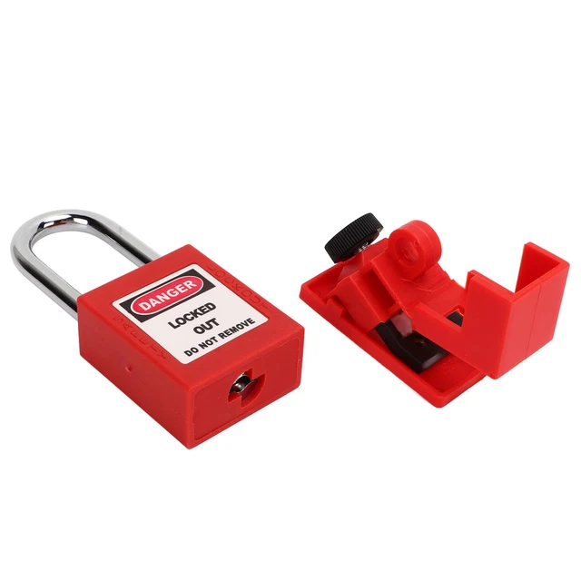 SAFETY PADLOCK REINFORCED PA Nylon Screw Locking Circuit Breaker Lock ...