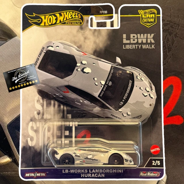 HOT WHEELS PREMIUM LB Works Lamborghini Huracan SLIDE STREET 1:64 ...